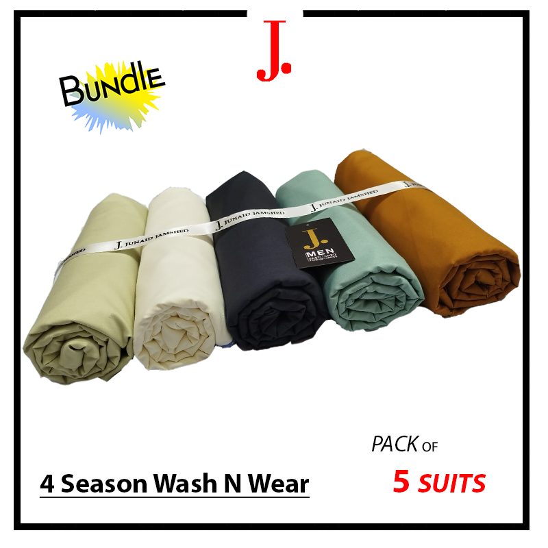 Pack of 5- J. Unstitched Wash n Wear Suits Bundle Deal 03 – Brand Master